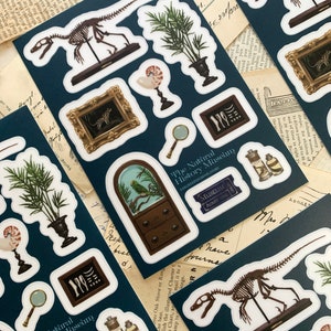 The Natural History Museum Clear Vinyl Sticker Sheet, Dark Academia ...