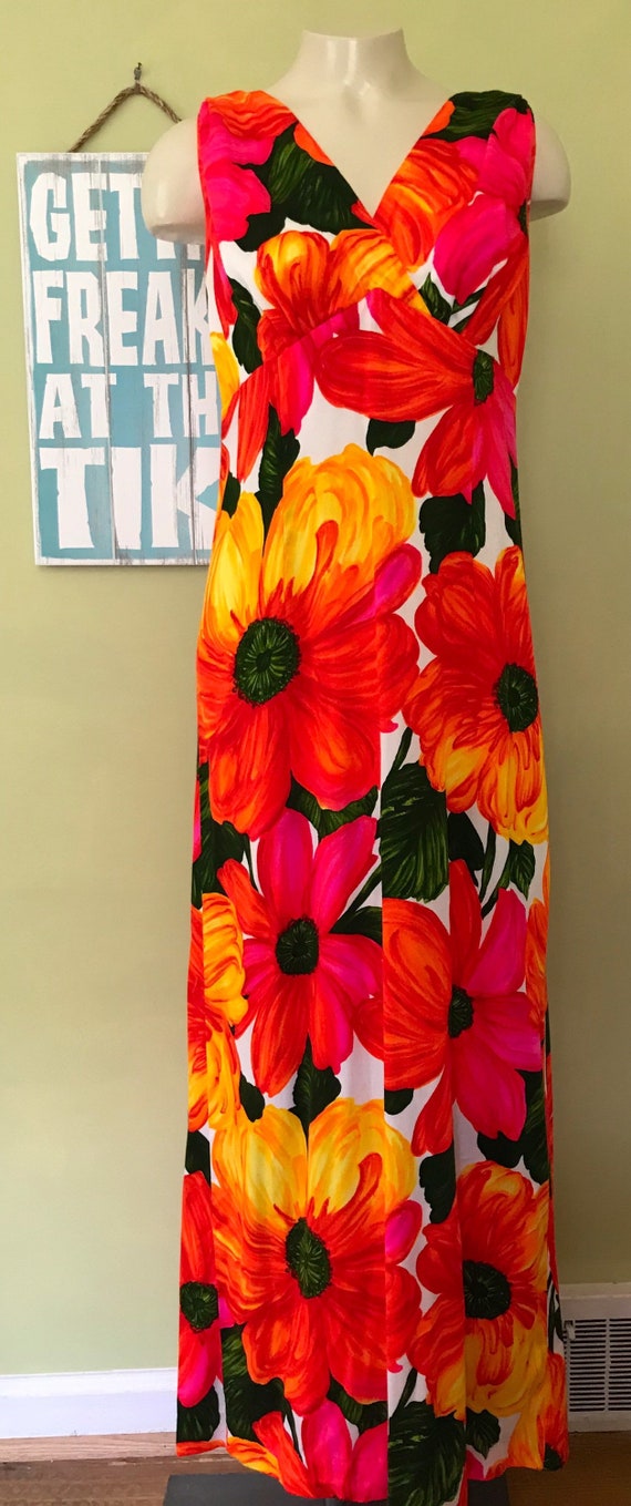 Vintage Hawaiian Holoku Dress Size Small - Etsy