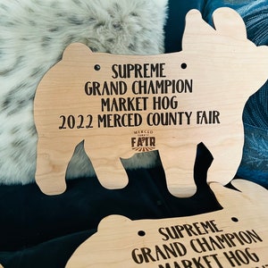 Personalized Livestock Award, FFA Award Supreme, Grand Champion Show ...