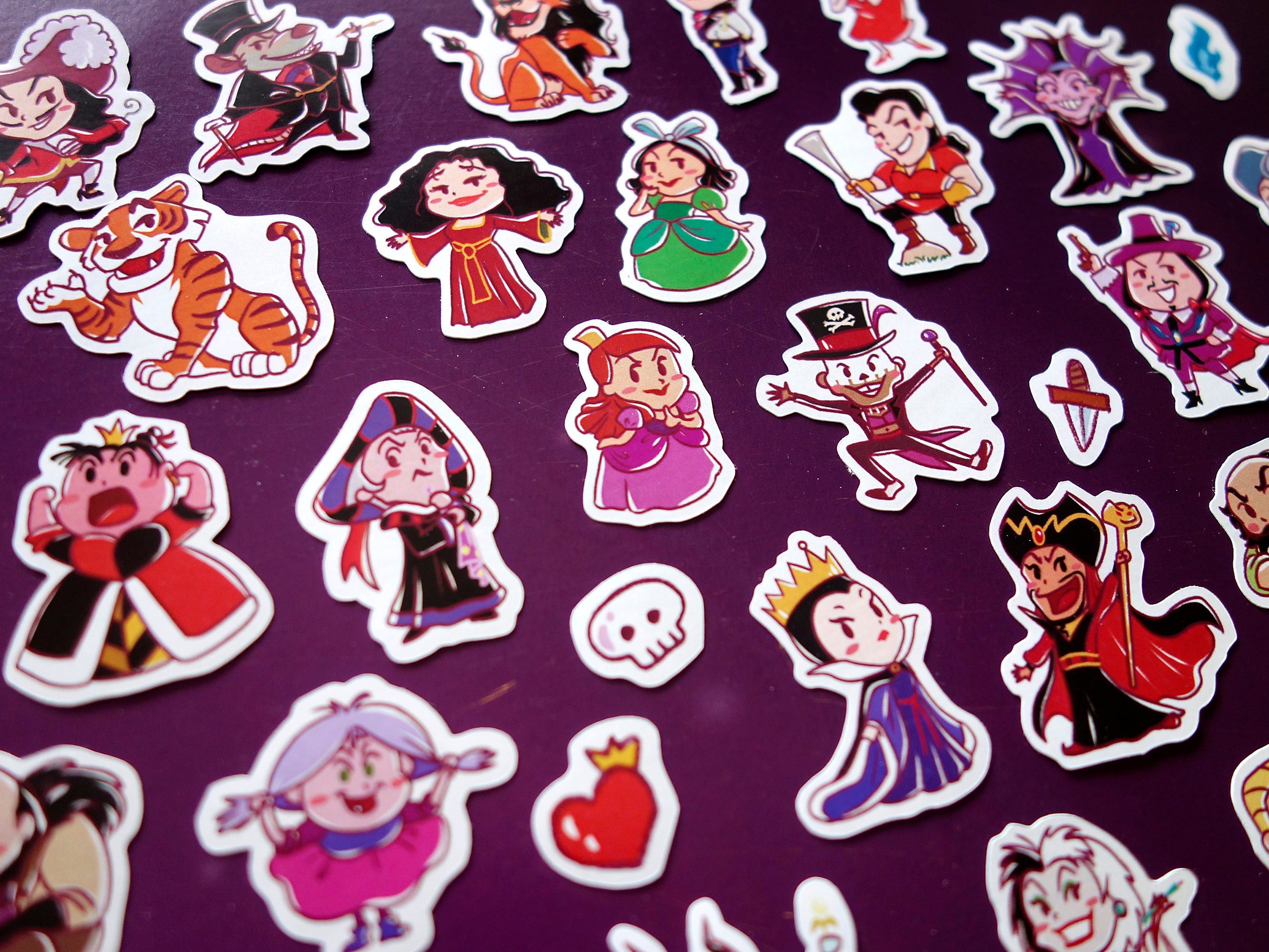 Ministickers Set Disney Villains Cute Mini Journal Decor Stationery ...