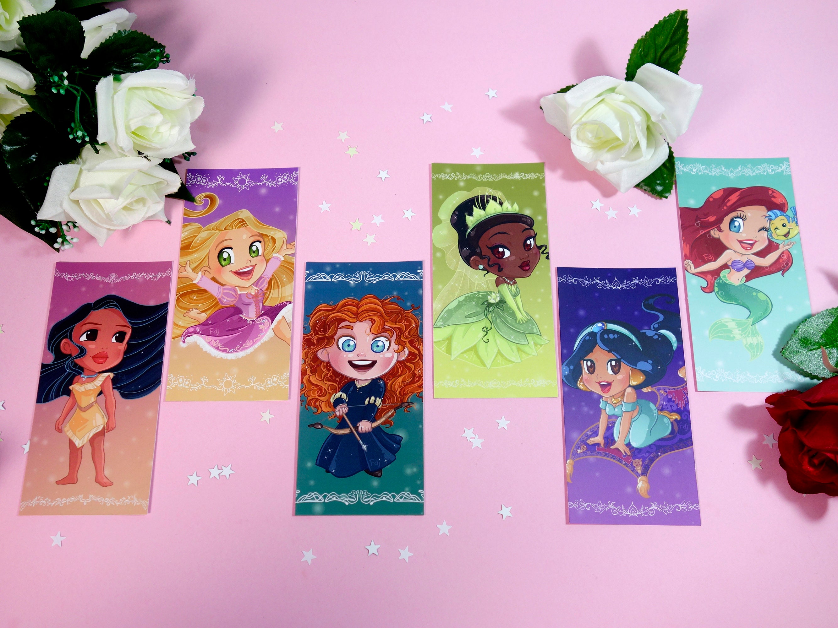 Bookmarks Disney Princesses & Heroines | Etsy