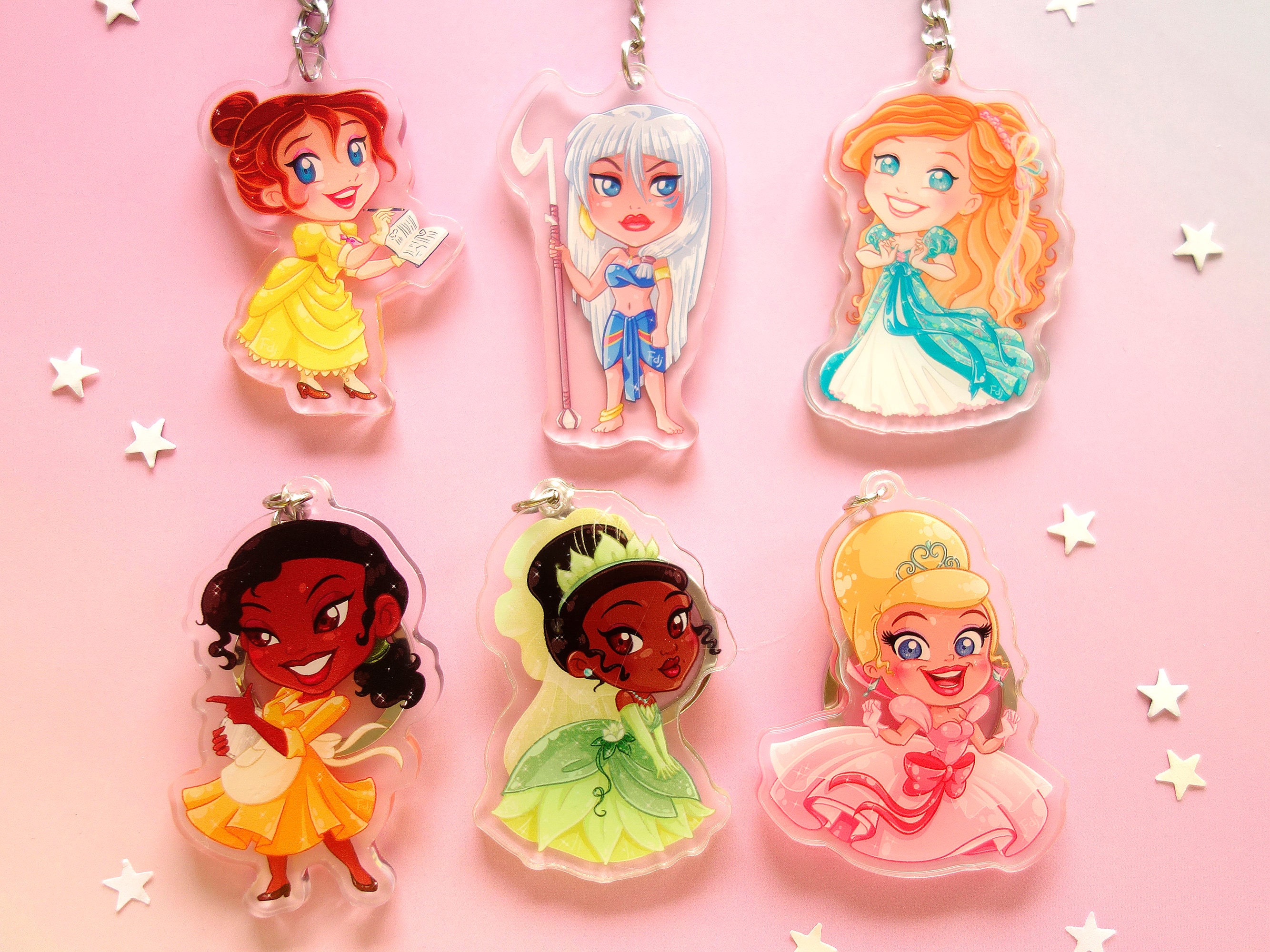 Keychains Disney Princesses & Heroines | Etsy