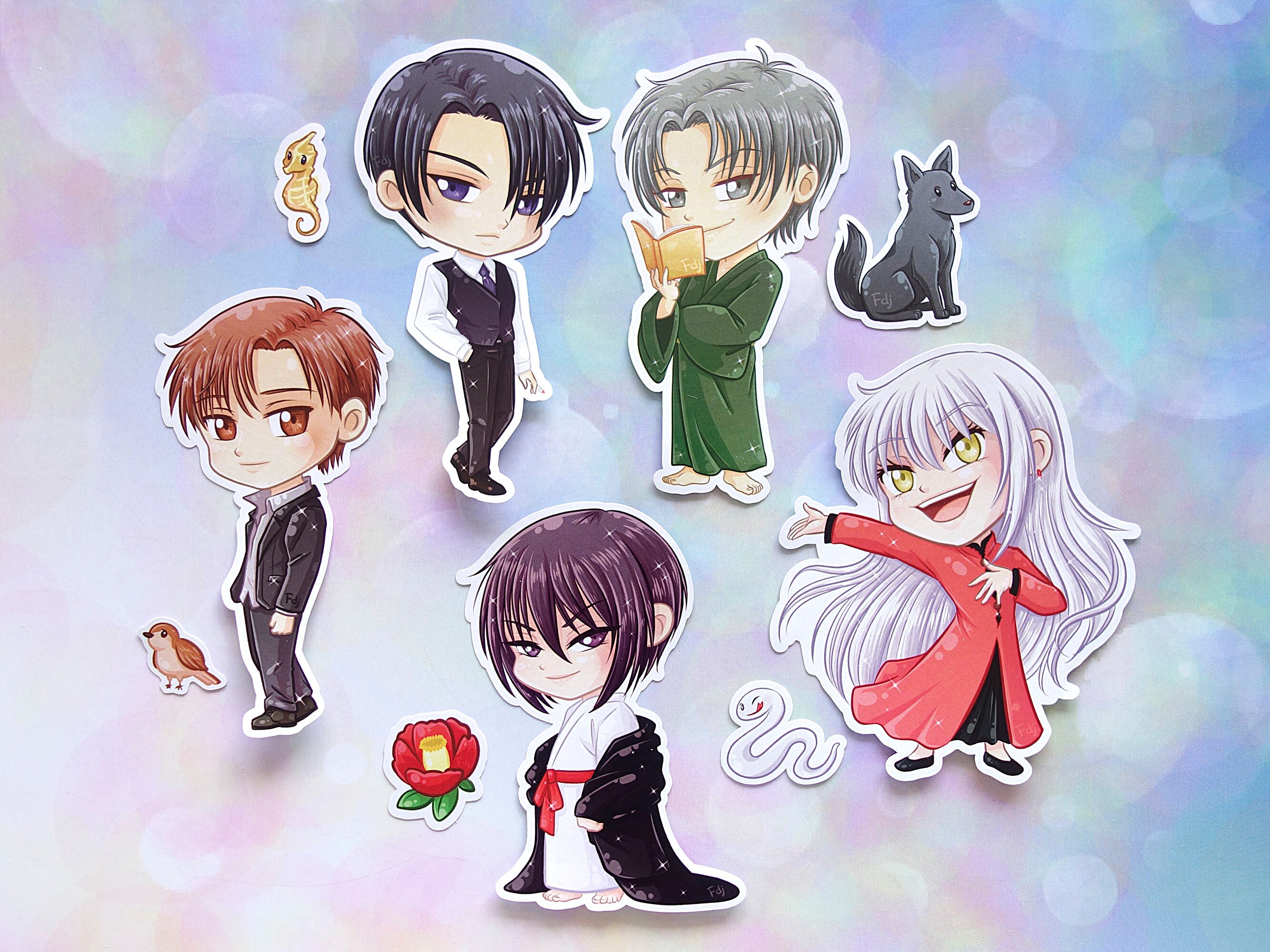 Stickers Fruits Basket Chinese Zodiac Cute Gifts Stationery Tohru Kyo ...