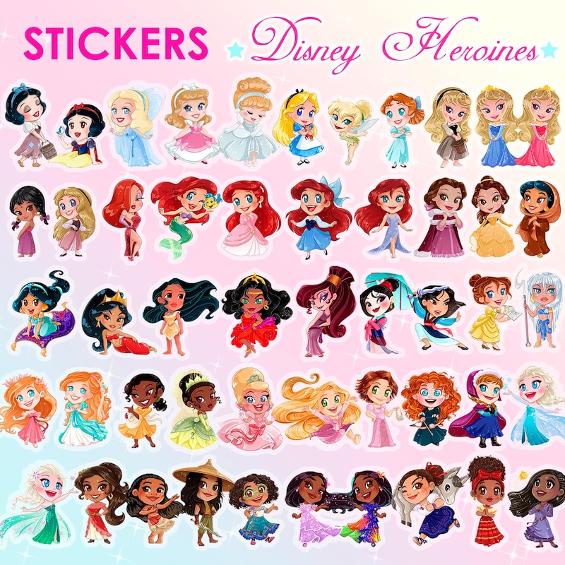 Princess Ariel Stickers - Etsy