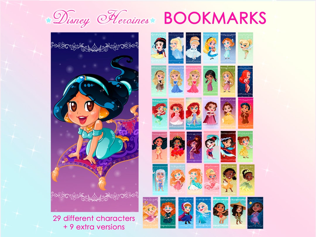 Bookmarks Disney Princesses & Heroines - Etsy