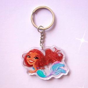 Keychains Disney Live Action Princesses Acrylic Charms Cute Gifts ...