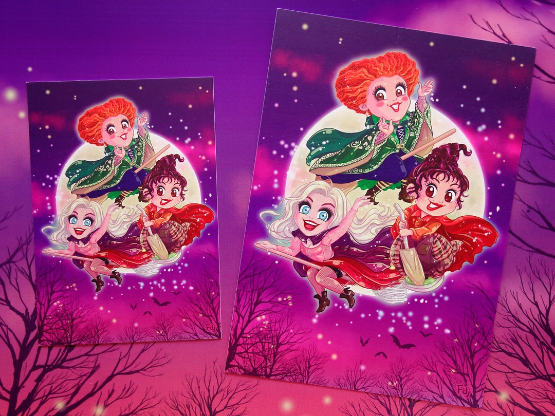 Prints Hocus Pocus Sanderson Sisters Winnie Sarah Mary Halloween Cute ...