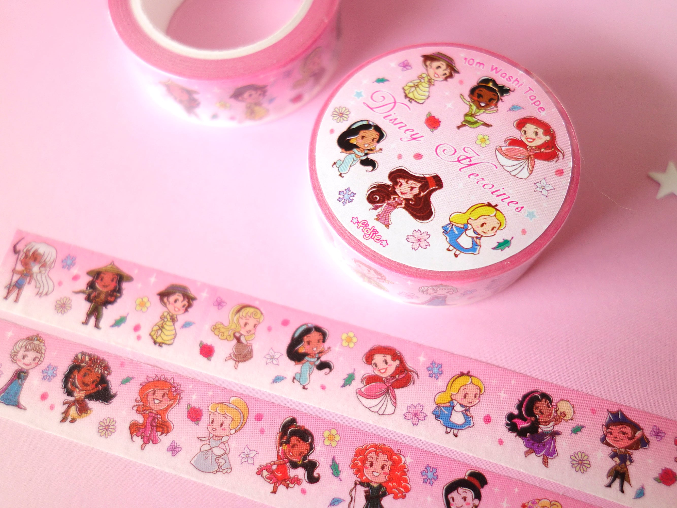 Washi Tape Disney Princesses Heroines Mini Adhesive Sticker Stationery ...