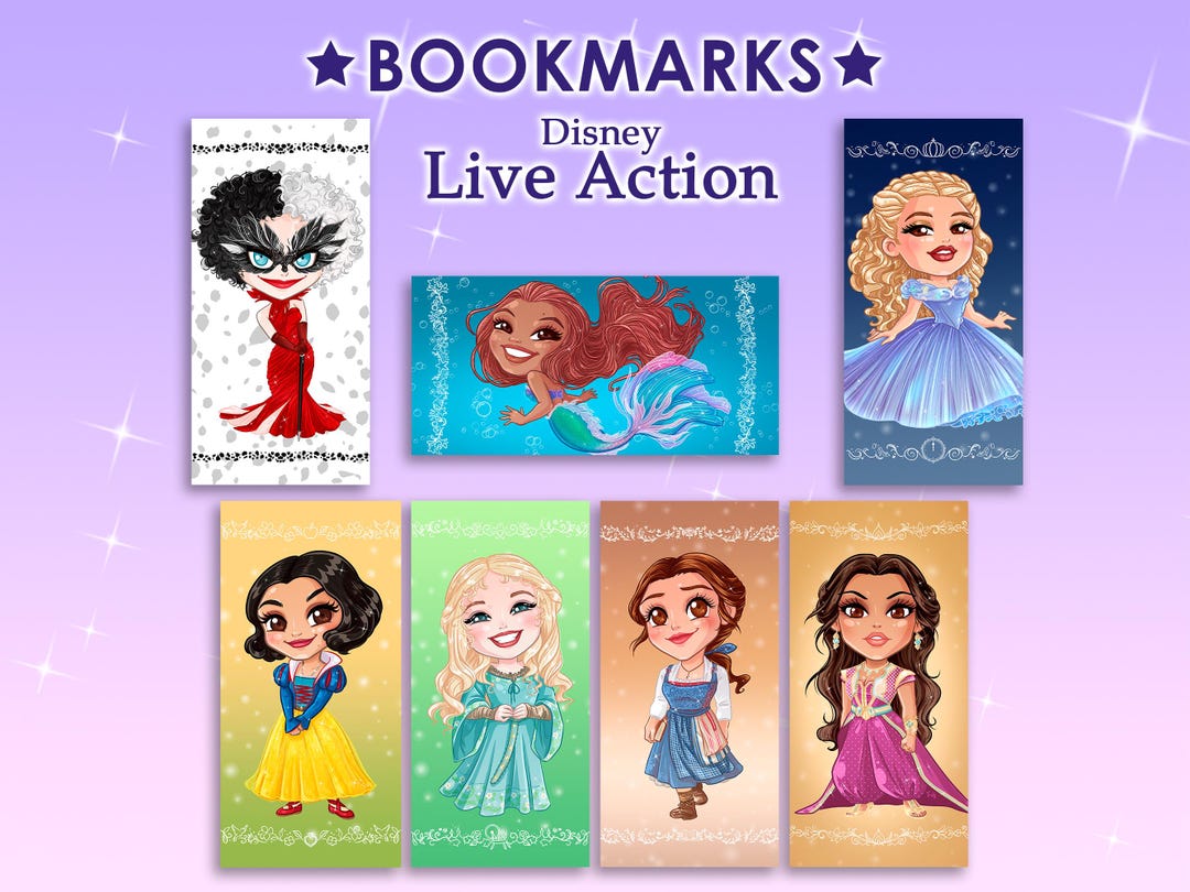 Bookmarks Disney Live Action Princesses Cute Gifts Collectable ...