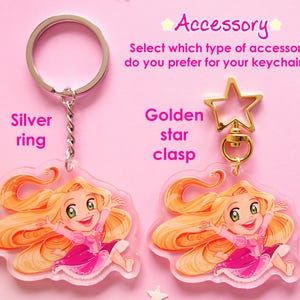 Keychains Disney Princesses Acrylic Charms Cute Gifts Heroines Ariel ...