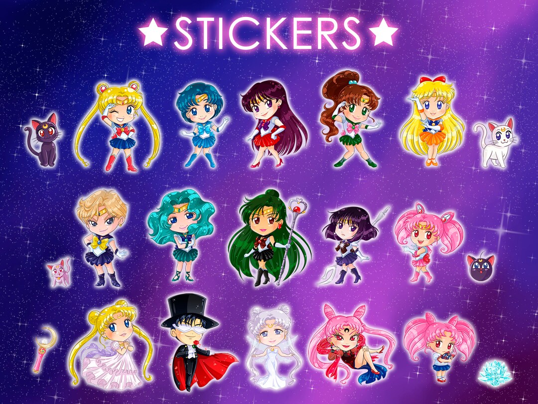 Stickers Sailor Milkyway Guardians Cute Gifts Stationery Moon Mercury ...