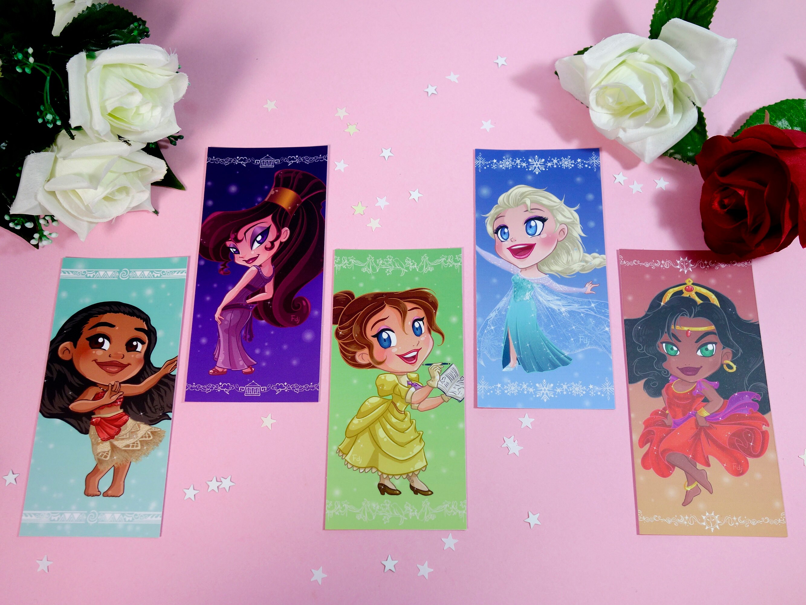 Bookmarks Disney Princesses & Heroines | Etsy
