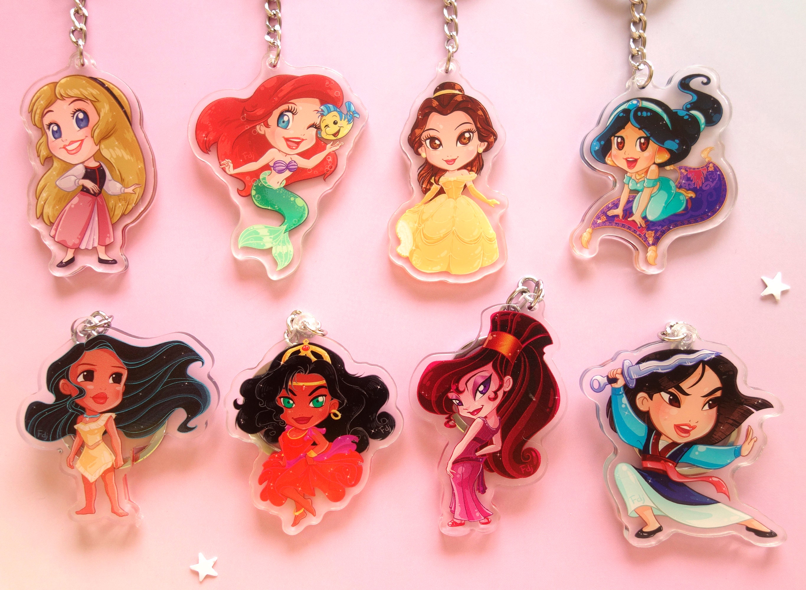 Keychains Disney Princesses & Heroines | Etsy Australia