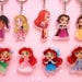 Keychains Disney Princesses Acrylic Charms Cute Gifts Heroines Ariel ...