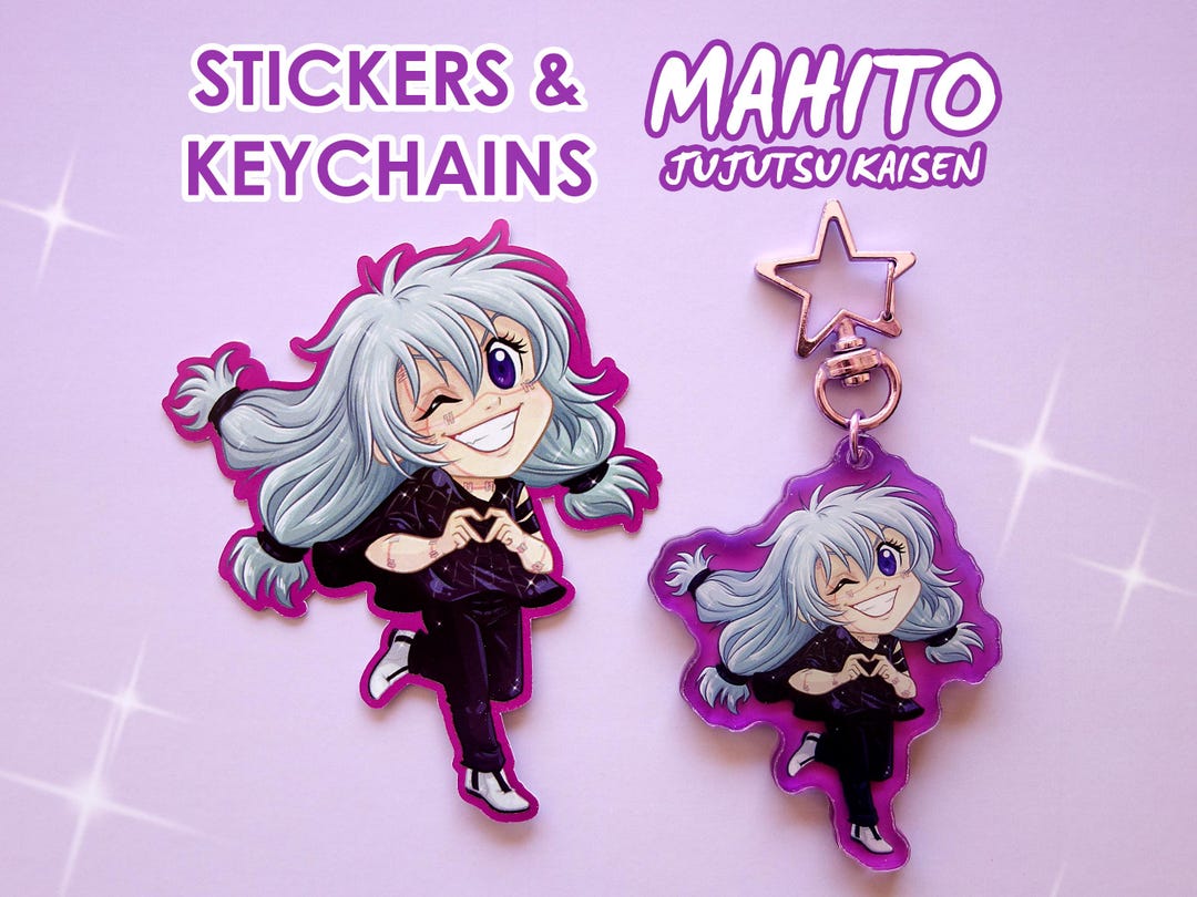 Keychains Stickers Jujutsu Kaisen Mahito Acrylic Charms Cute Gifts ...