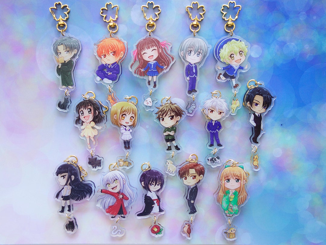 Keychains Fruits Basket Chinese Zodiac Acrylic Charms Cute Gifts Tohru ...