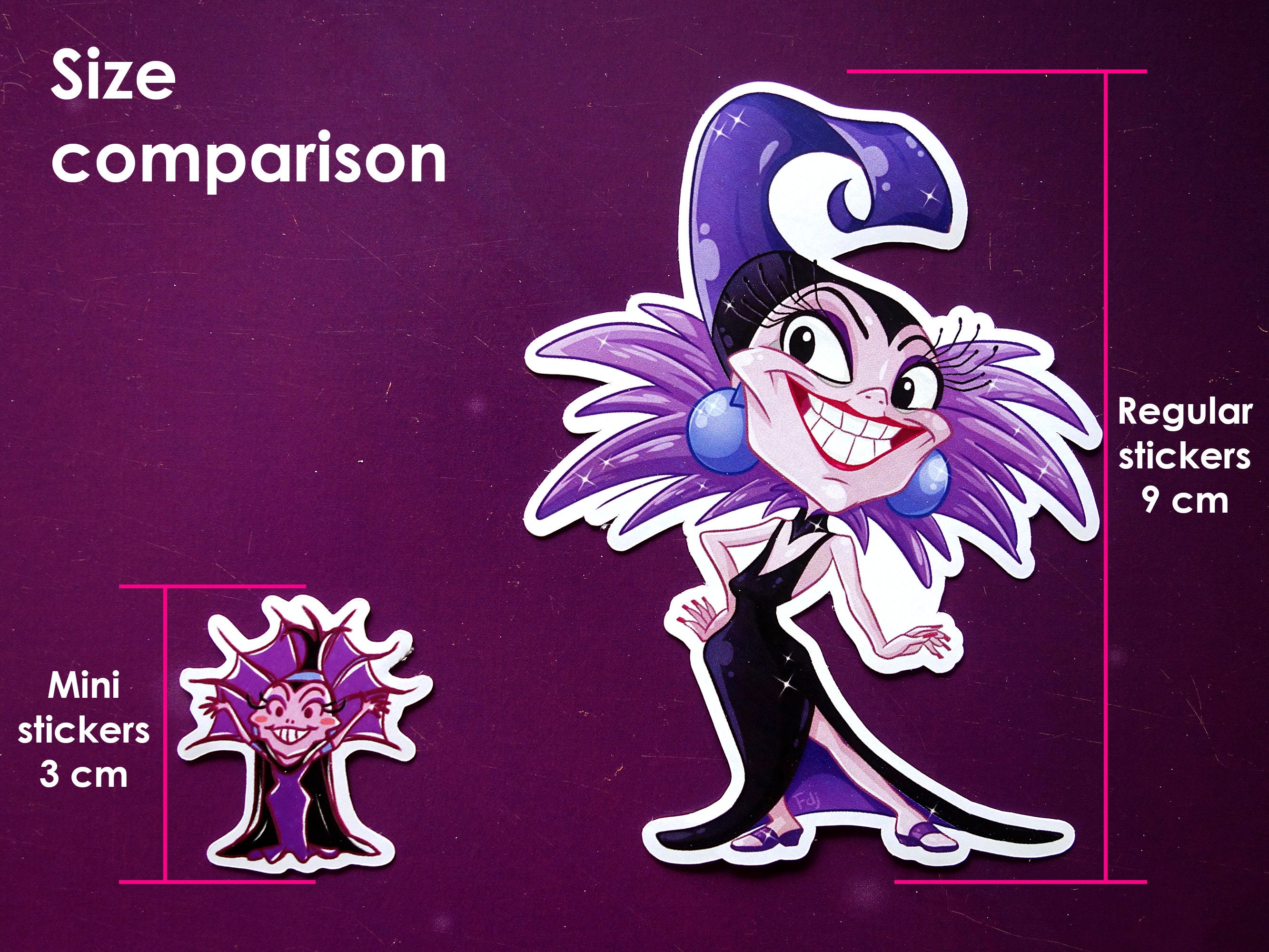 Ministickers Set Disney Villains Cute Mini Journal Decor Stationery ...