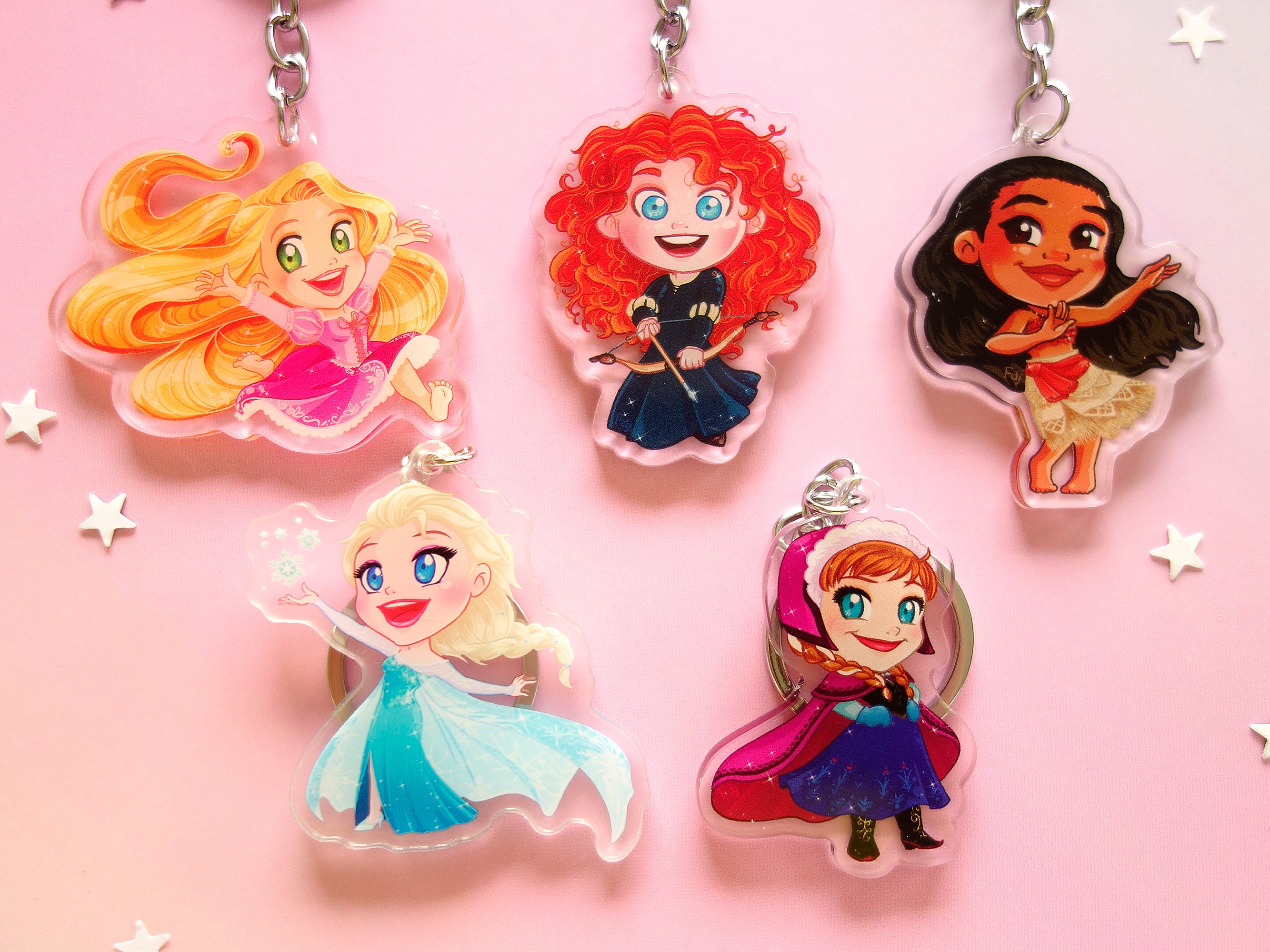 Keychains Disney Princesses & Heroines | Etsy Australia