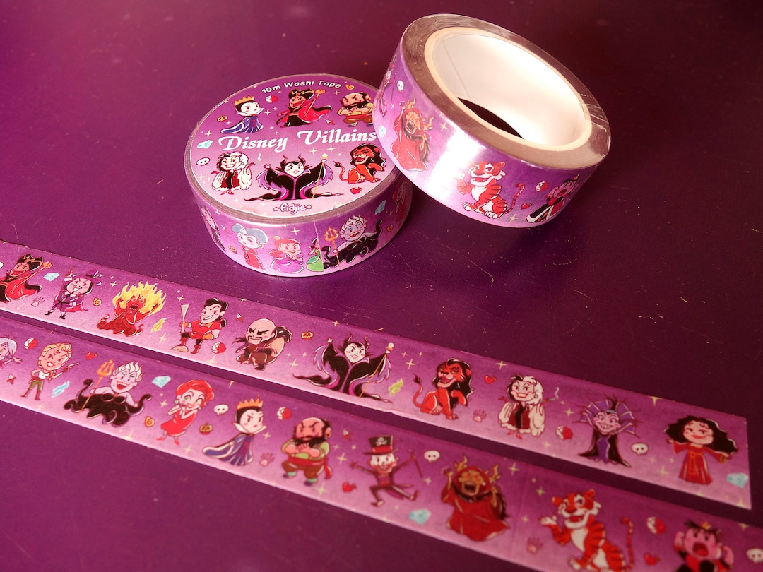 Washi Tape Disney Villains Mini Adhesive Sticker Stationery Journal ...