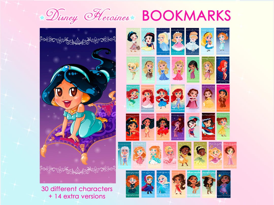 Bookmarks Disney Princesses Cute Gifts Collectable Ariel Rapunzel Belle ...