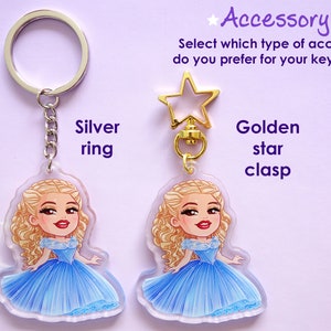 Keychains Disney Live Action Princesses Acrylic Charms Cute Gifts ...