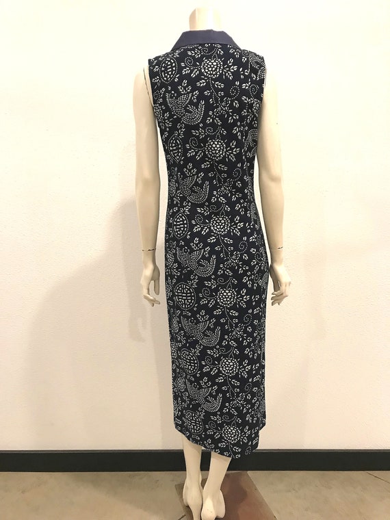 Vintage Bernard Foong Fire Dragon Indigo Dress, Dead … - Gem