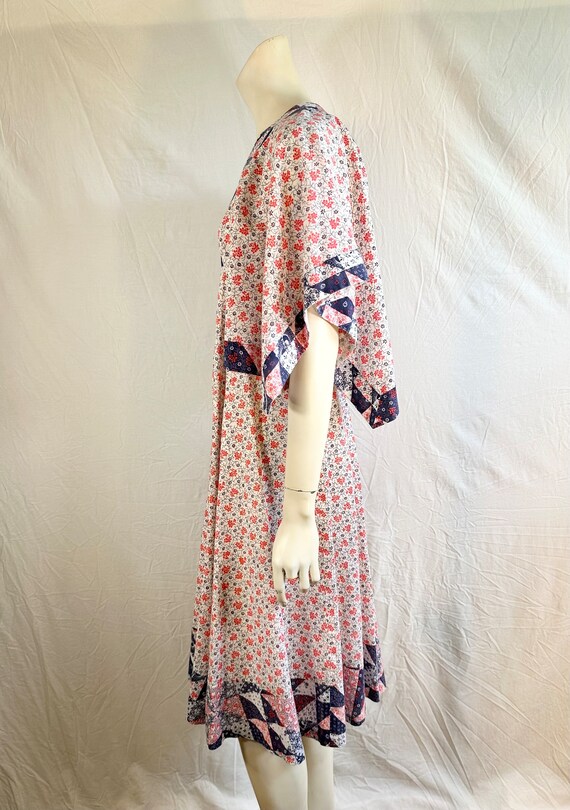 70's Beautiful Vintage Boho Chic Dress, 100% Cotton, … - Gem