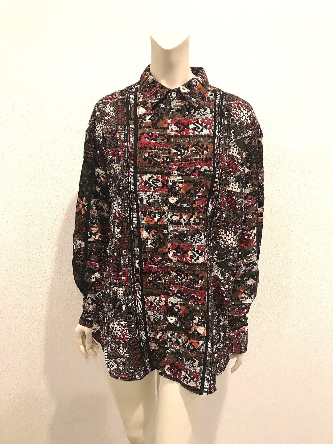 Vintage Guess Button Down Shirt, Deadstock Medium Men's (unisex) - Etsy