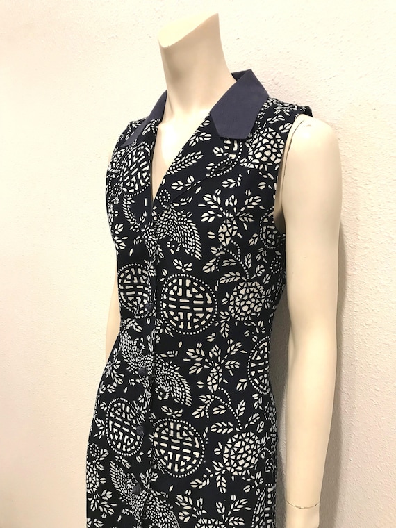 Vintage Bernard Foong Fire Dragon Indigo Dress, Dead … - Gem