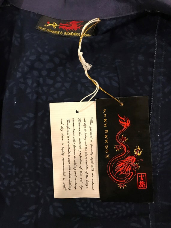 Vintage Bernard Foong Fire Dragon Indigo Dress, Dead … - Gem