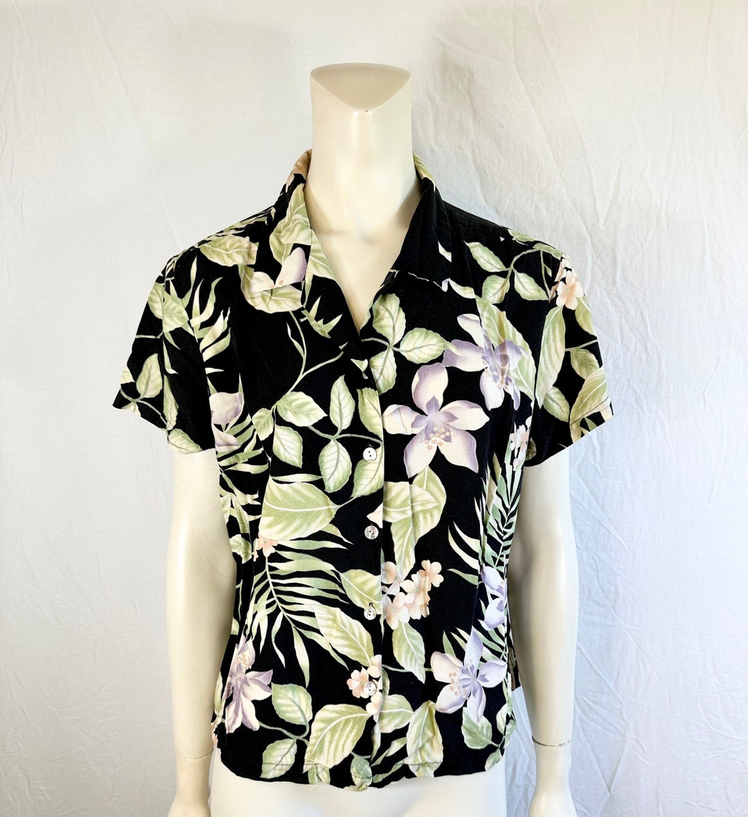 Vintage Nani Hawaii Women's Button up Aloha Shirt, Large - Etsy