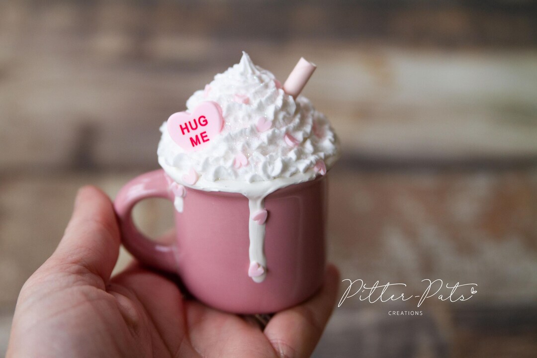 Faux Valentine Hug Me Mug Drink for Newborn/infant Baby Girl Frosted ...