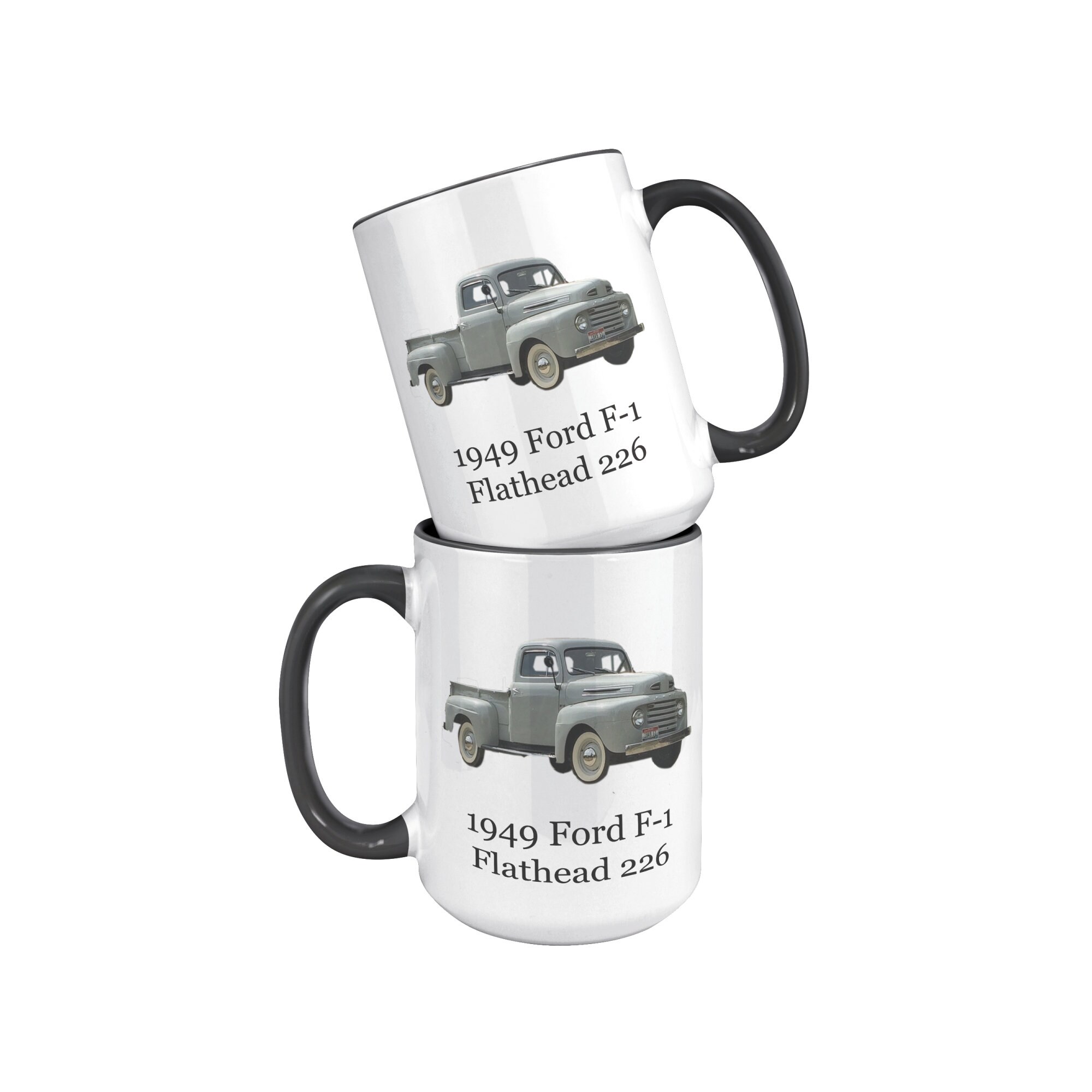 Birch Gray 1949 Ford F-1, 15 Oz Accent Mug, Classic Truck Lovers Mug ...