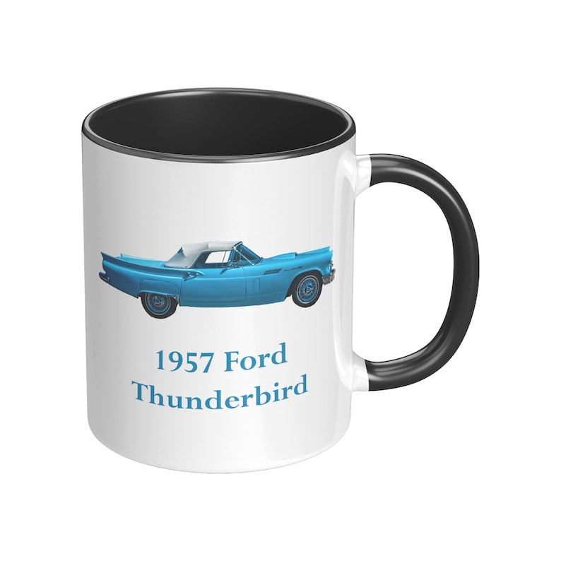 1957 Ford Thunderbird, 11 Oz Mug, Classic Ford Mug, Cars of the 50s Mug ...