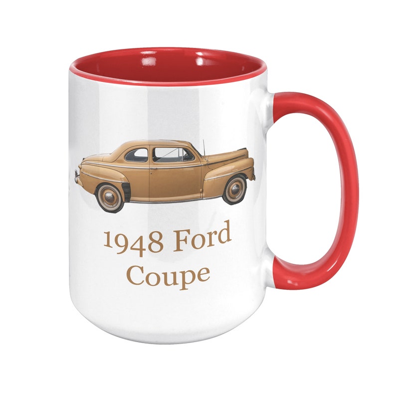 1948 Ford Coupe Mug – Tan Classic Car Coffee Cup in 11oz & 15oz Sizes ...