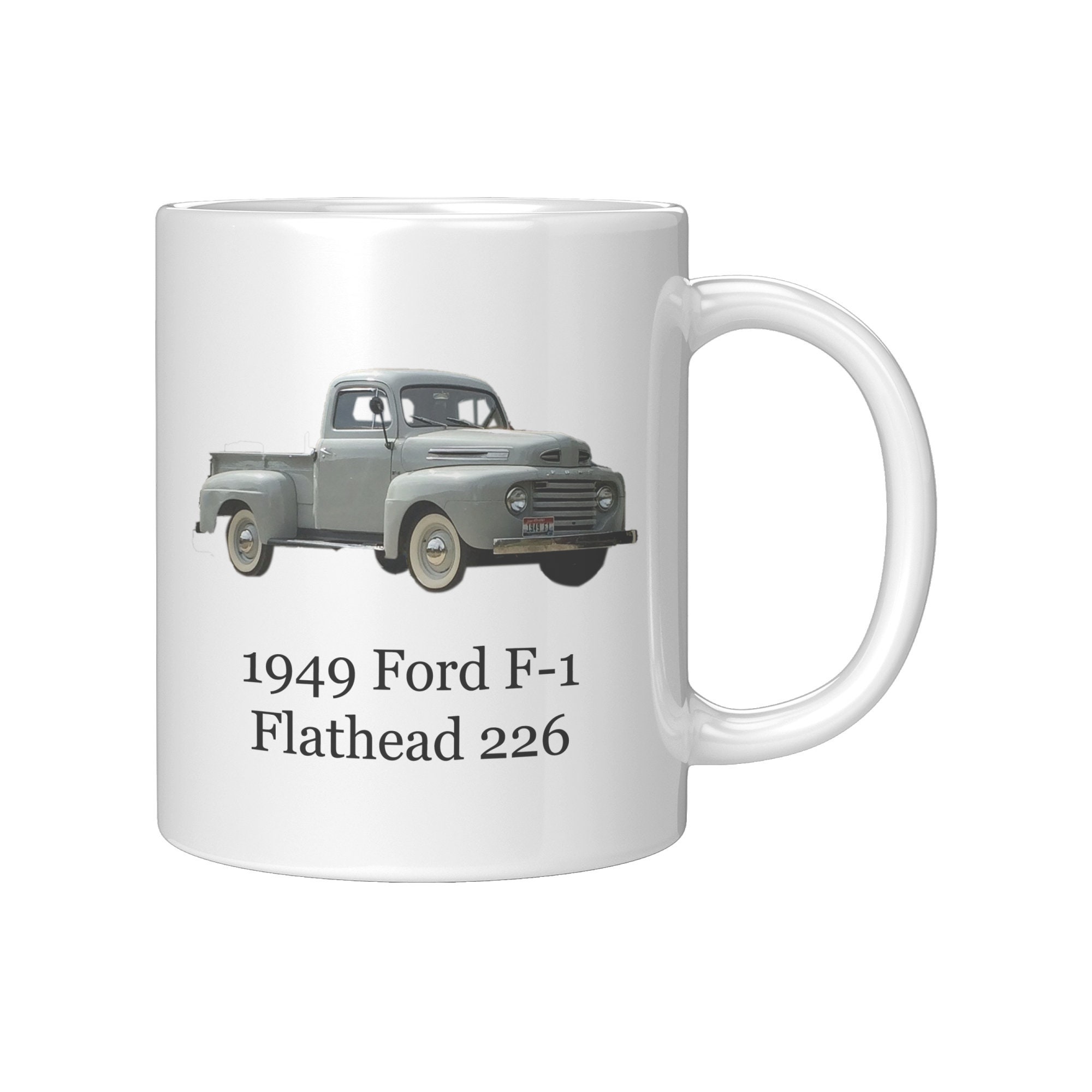1949 Ford F-1, 11 Oz Mug, Classic Truck, Pickup Lovers Mug, Birch Gray ...