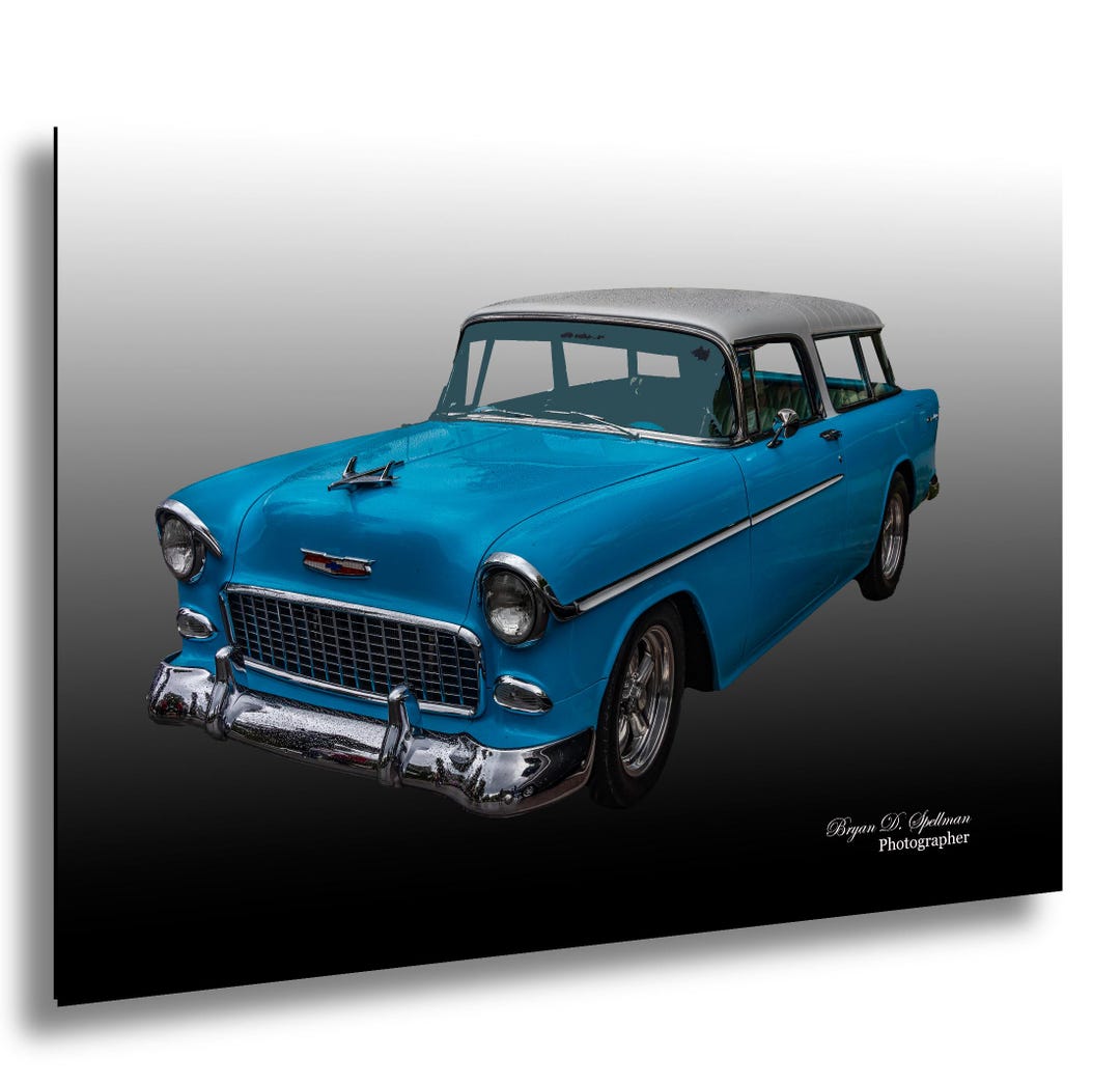 Vintage 1955 Chevy Nomad Photo, Classic Car Show Art Print, Montana Car ...