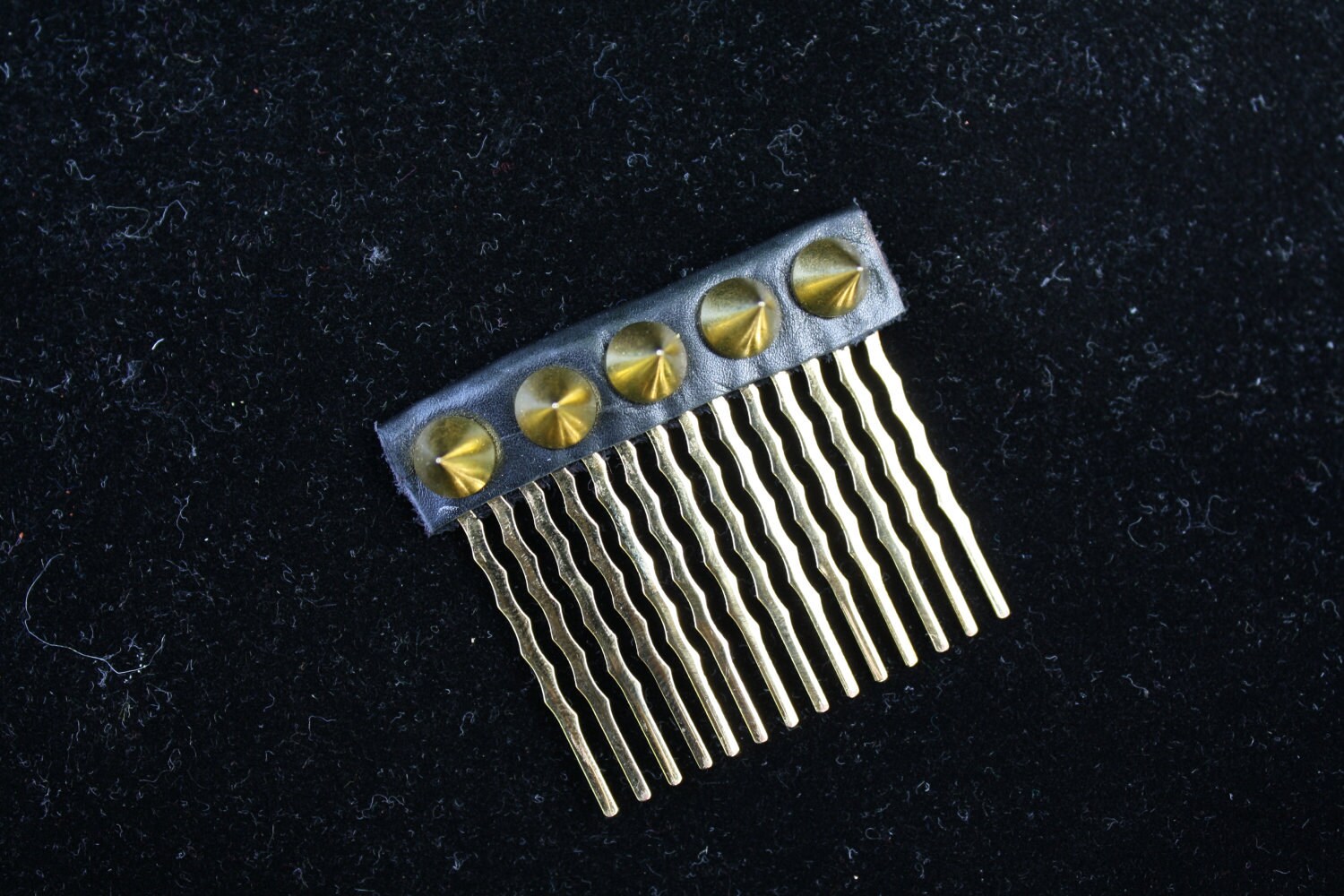 Spikey Gold Hair Comb - Etsy