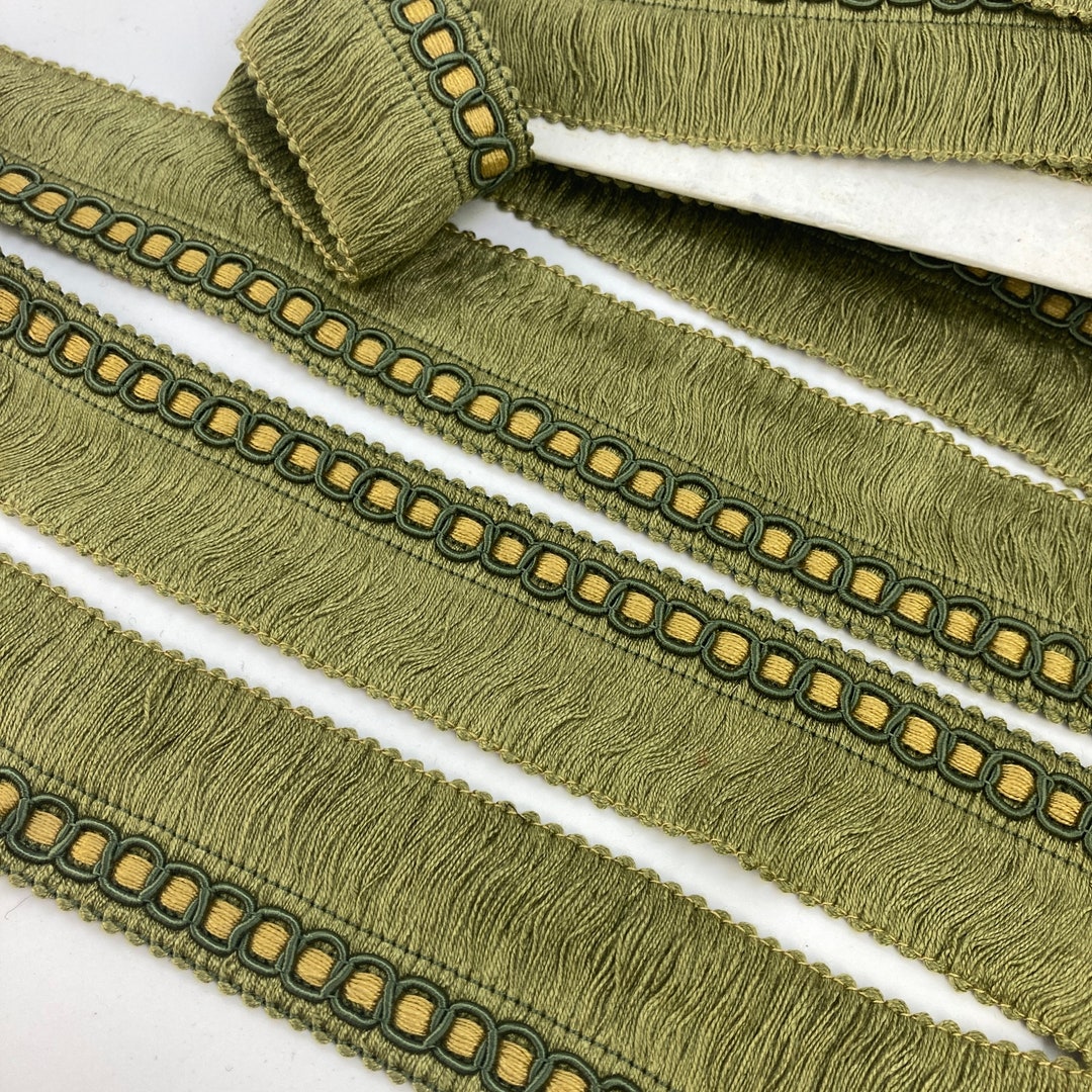 Green Loop Fringe Trim by Yard 1 6/8 or 4cm French Fringe Trim ...