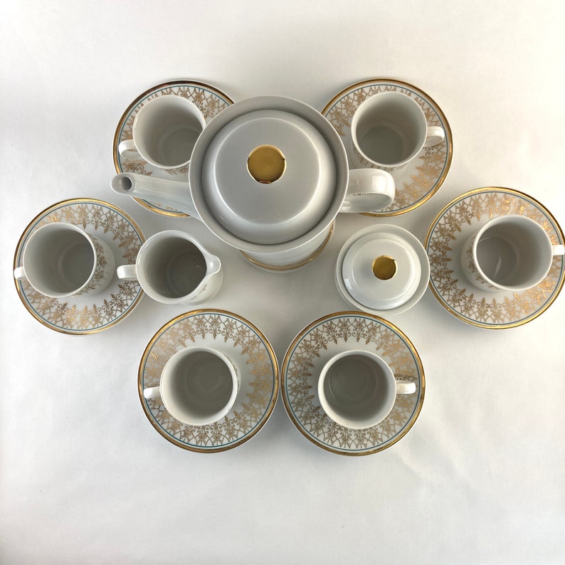1970s Porcelain Tea Set, 17 Pcs Vintage Set, LOUCKY, Vaclav Dolejs ...