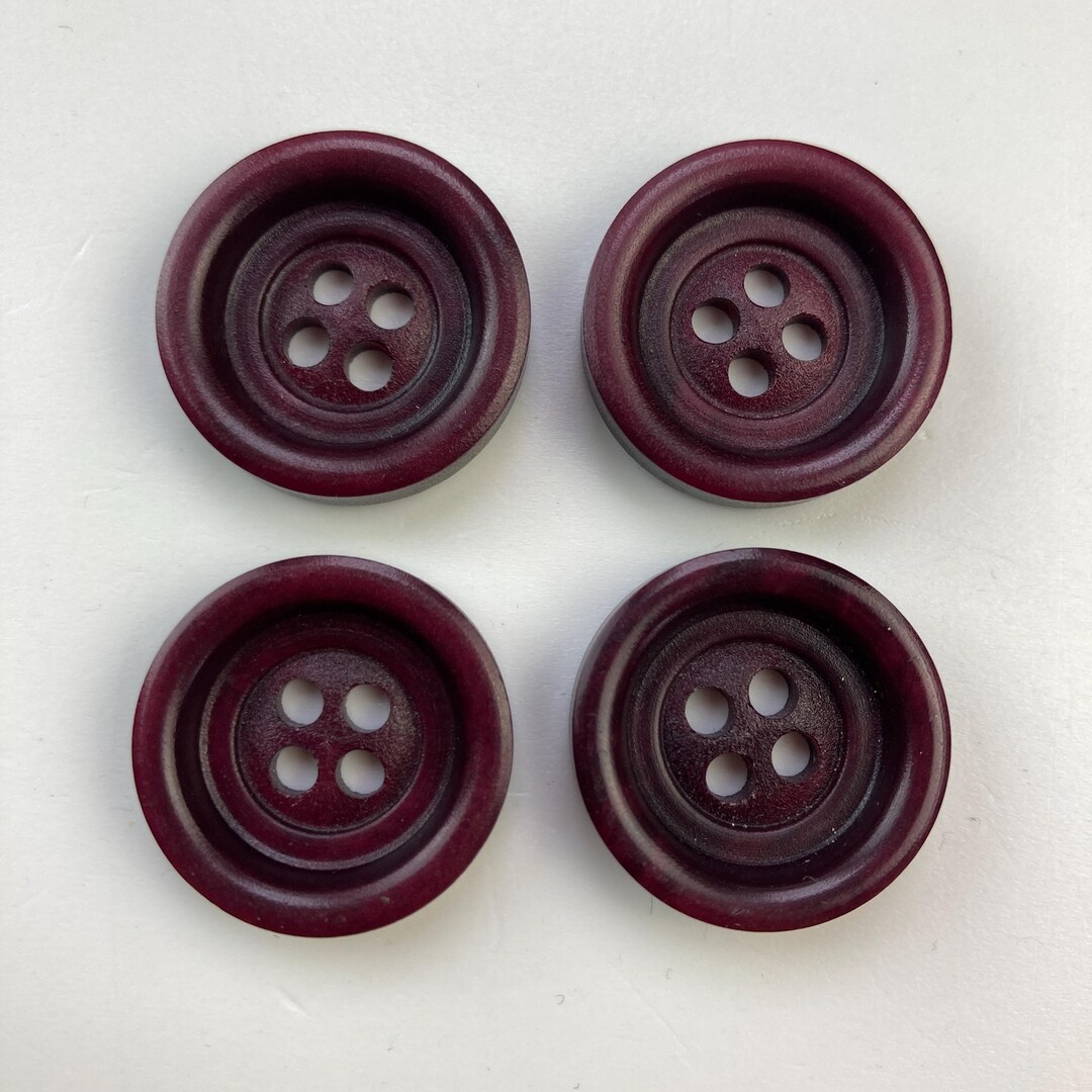 Deep Purple Plastic Buttons - 22mm Retro Sewing Supplies (set of 4) - Etsy