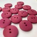18 Buttons 15mm - 5/8", 2 Hole Hot Pink Carved Plastic Buttons, Retro ...
