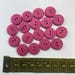 18 Buttons 15mm - 5/8", 2 Hole Hot Pink Carved Plastic Buttons, Retro ...