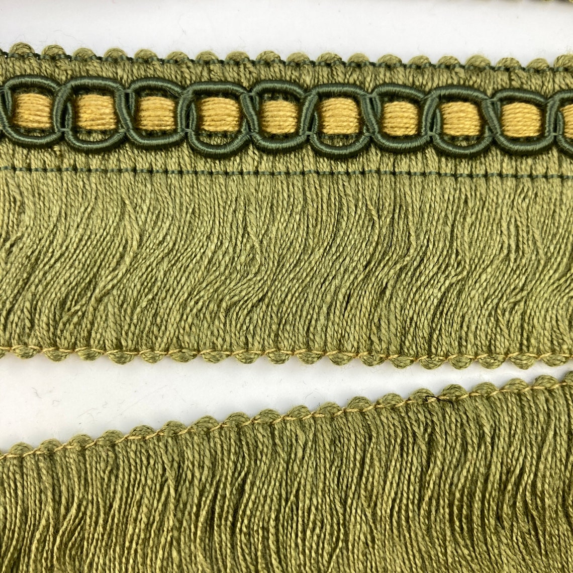 Green Loop Fringe Trim by Yard 1 6/8 or 4cm French Fringe Trim ...