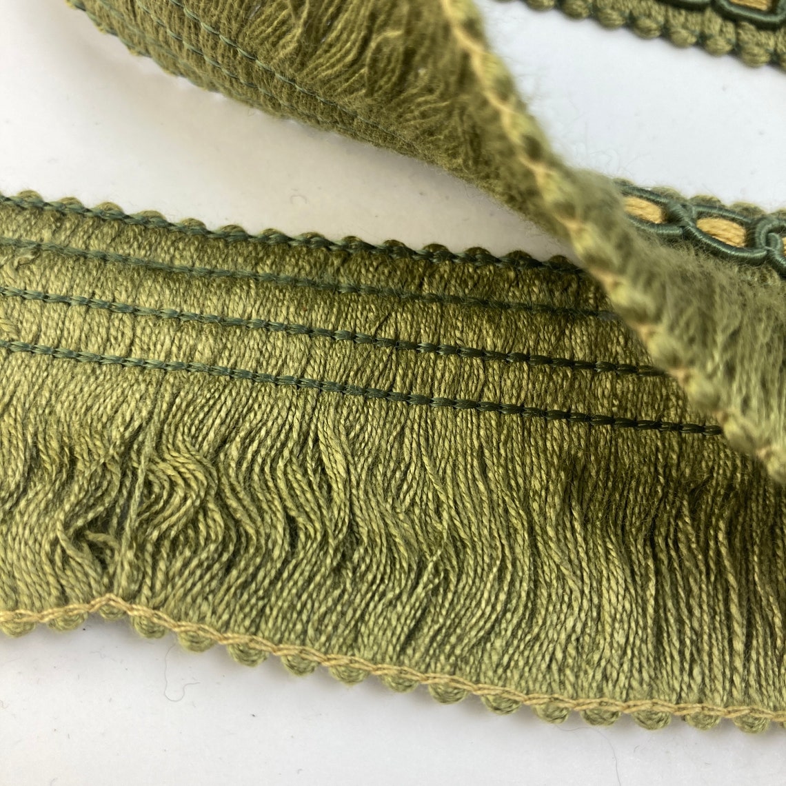 Green Loop Fringe Trim by Yard 1 6/8 or 4cm French Fringe Trim ...