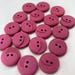 18 Buttons 15mm - 5/8", 2 Hole Hot Pink Carved Plastic Buttons, Retro ...