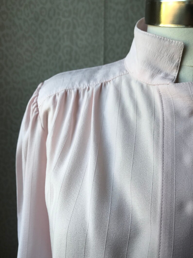 Blush Pink Blouse Size XL/XXL, Womens Blouse From Poly Blend, Pastel ...