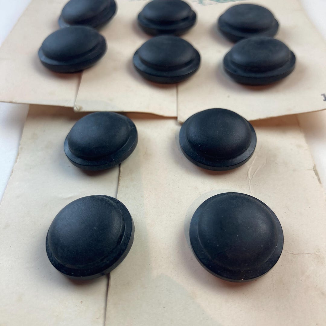 Vintage Matte Black Shank Buttons, Retro Sewing Supply - Etsy