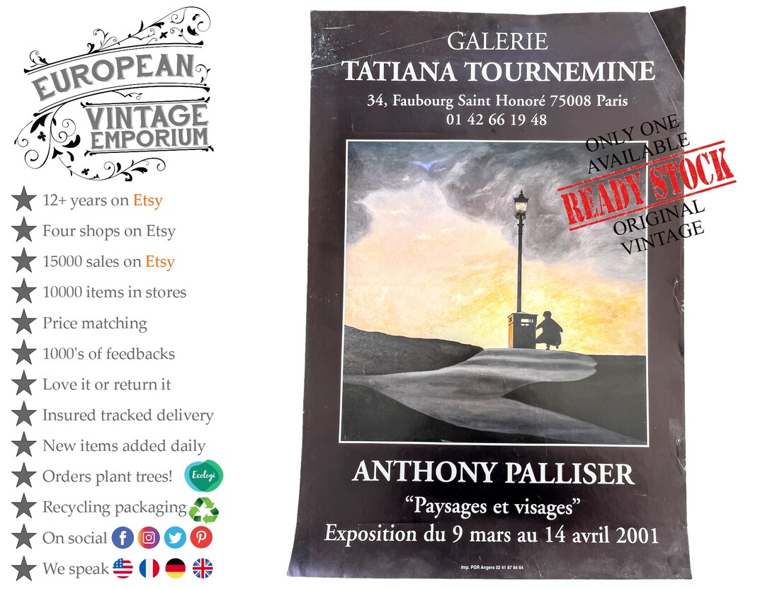Vintage French Anthony Palliser Galerie Tatiana Tournemine Paris ...