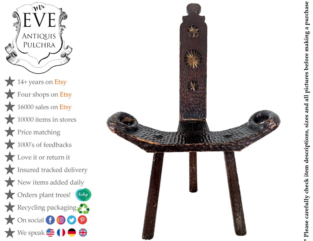 Birthing Stool Antique French Traditional Wooden Brown Small - Etsy